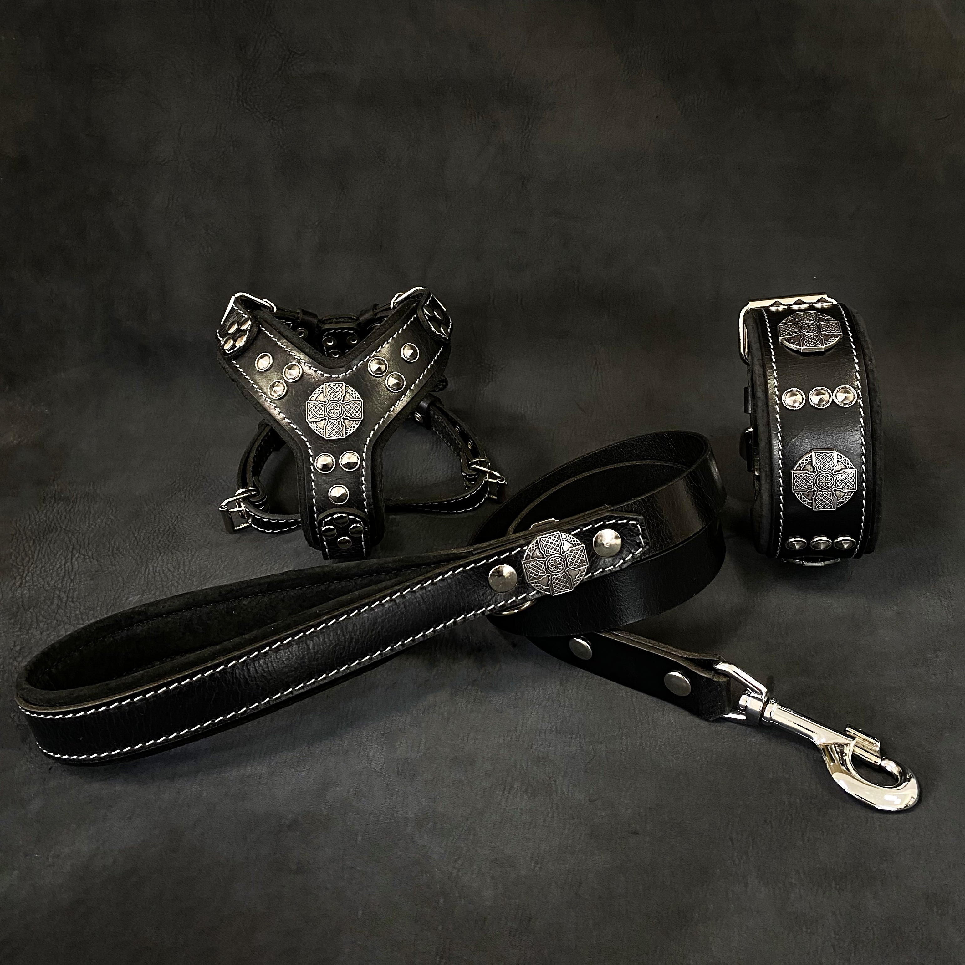 The Maxmius Set- collar, harness and leash – Bestia Dog Gear